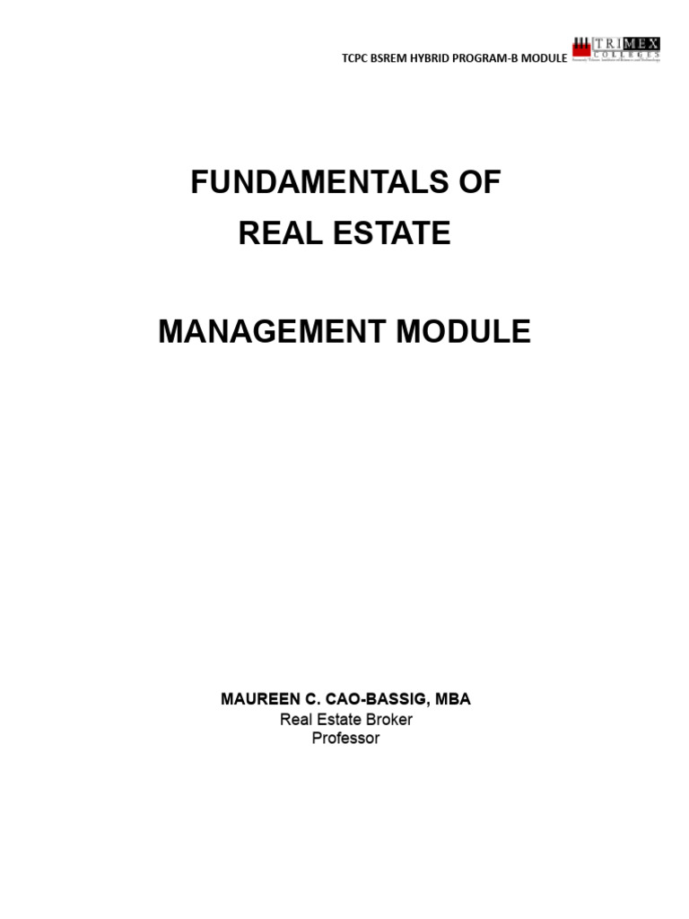 Fundamentals of Real Estate | PDF | Taxes | Capital Gains Tax