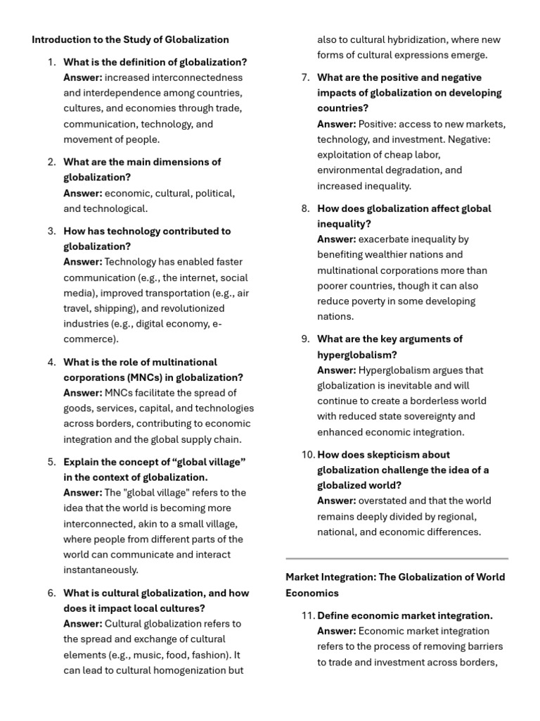 Understanding Globalization Dynamics | PDF | World Politics | United ...