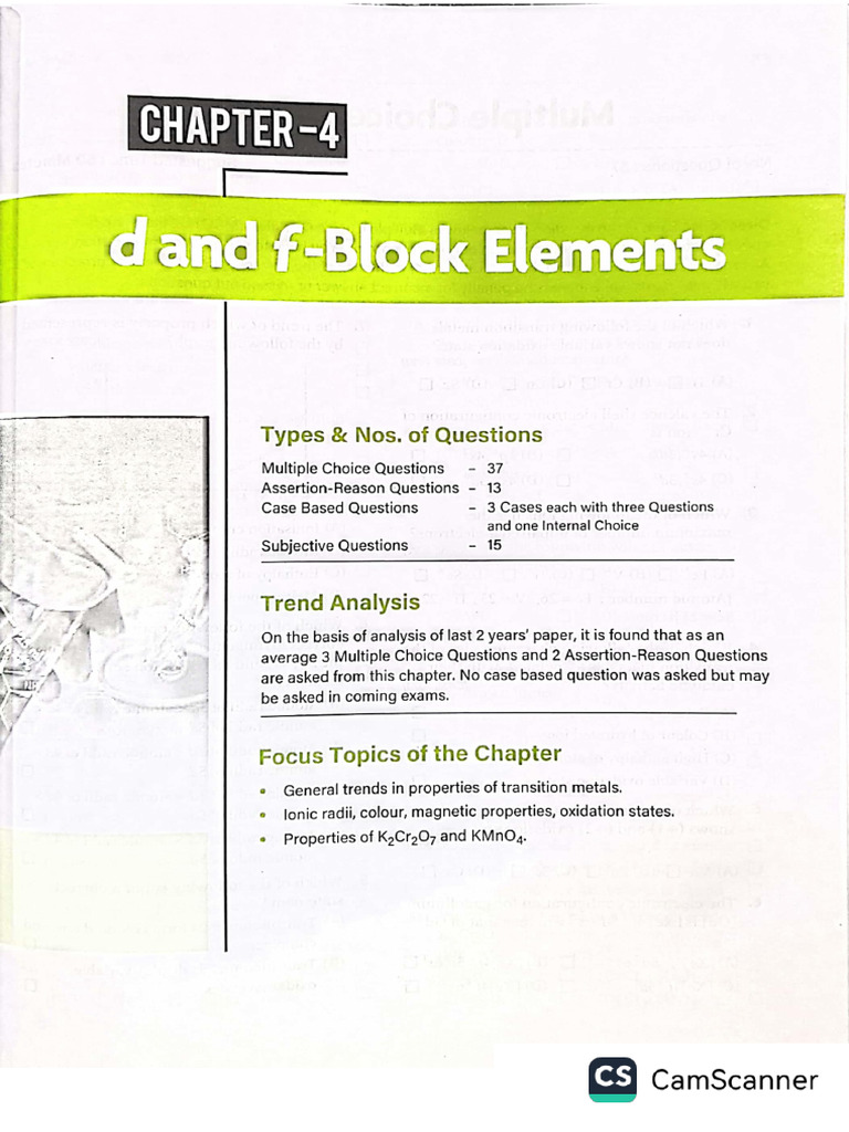 d and f block elements | PDF