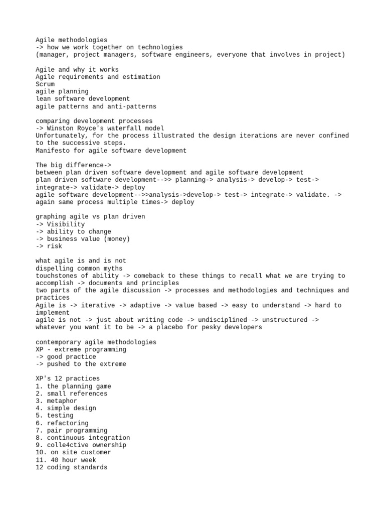 Agile methodologies (1) | PDF | Scrum (Software Development) | Agile ...