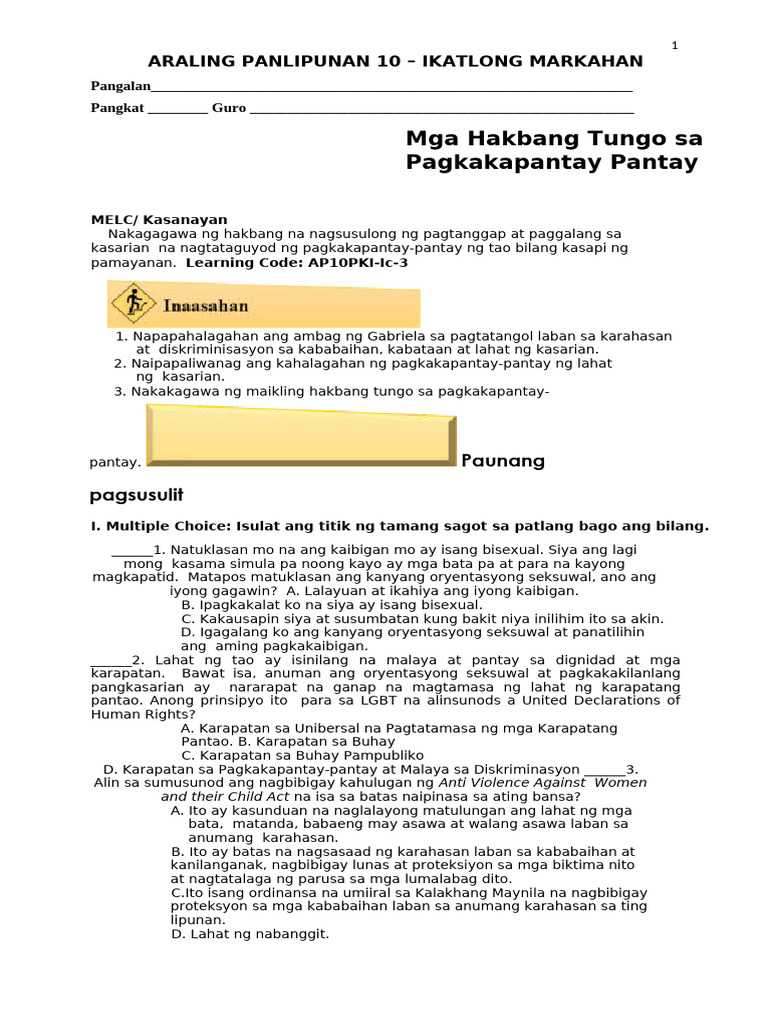 AP 10 Q3 Week 7 | PDF