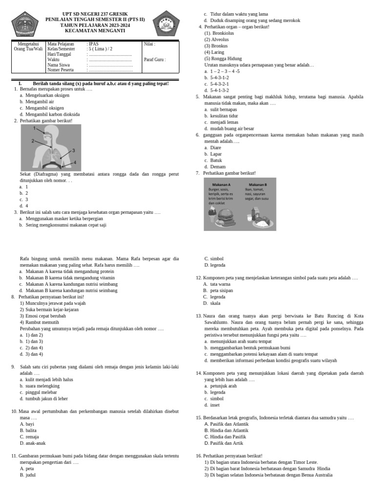 Soal PTS 2 Ipas 2024 2025 Fix | PDF
