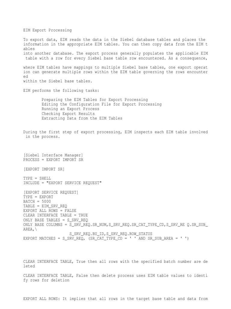 Eim Export | PDF