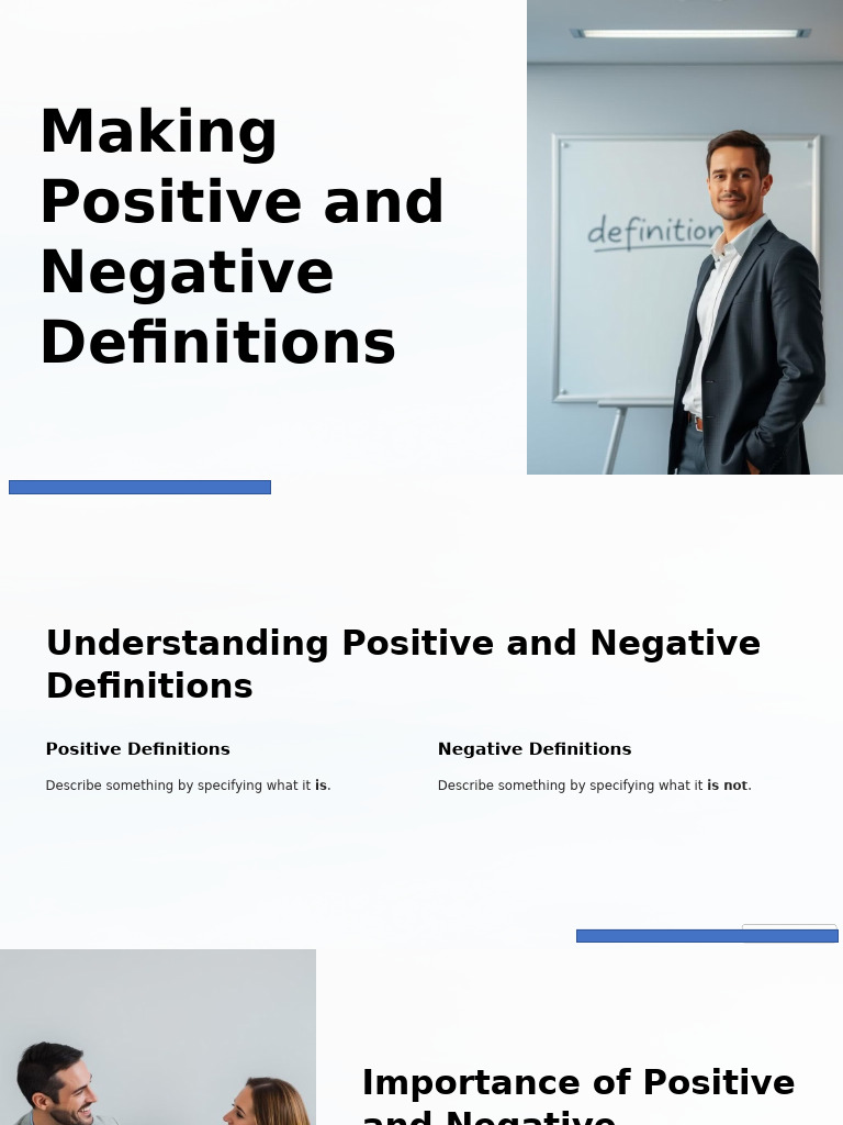 Positive and Negative Definitions Explained | PDF