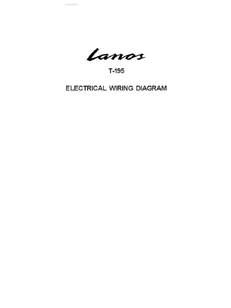 Daewoo Lanos Wiring diagram T195 | PDF | Trunk (Car) | Electrical Connector