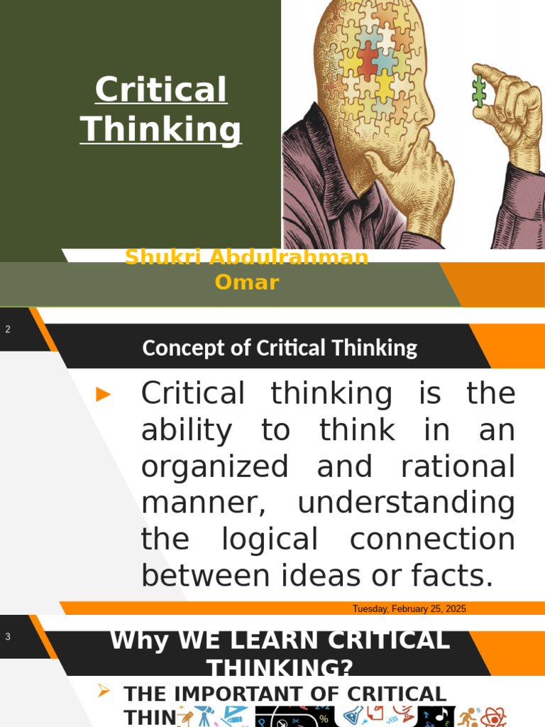 Critical Thinking p1 Chapter Feb-March 2025 | PDF | Thought | Inductive ...