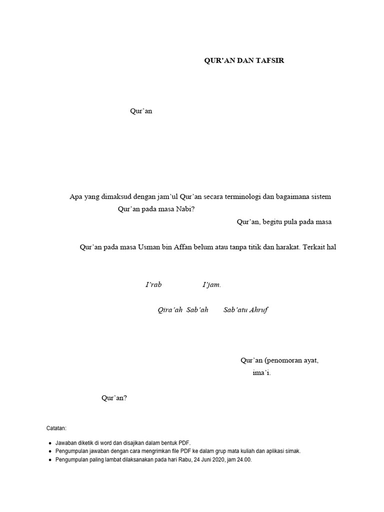 Abdur Rasyad 2C UAS Sejarah Al Qur 27an | PDF