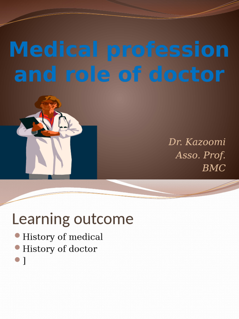 Overview of the Medical Profession | PDF | Physician | Medicine