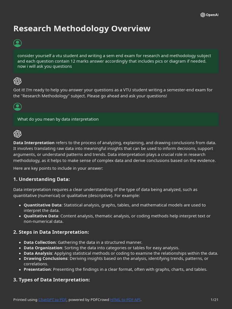 Research Methodology Overview | PDF | Statistics | Data Analysis