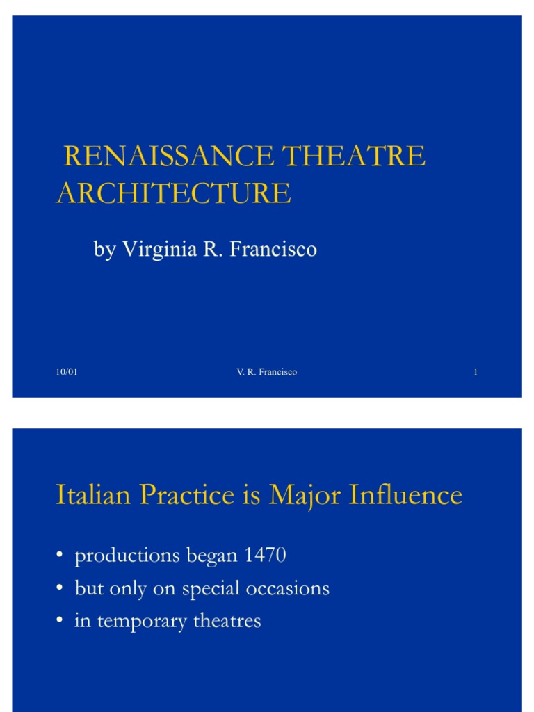 Renaissance Theatre Architecture | PDF | Art
