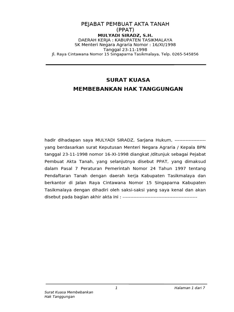 BLANKO SKMHT (SHM) Cab. Bantarkalong | PDF