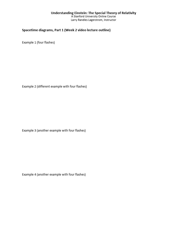 Spacetime Diagrams Explained | PDF