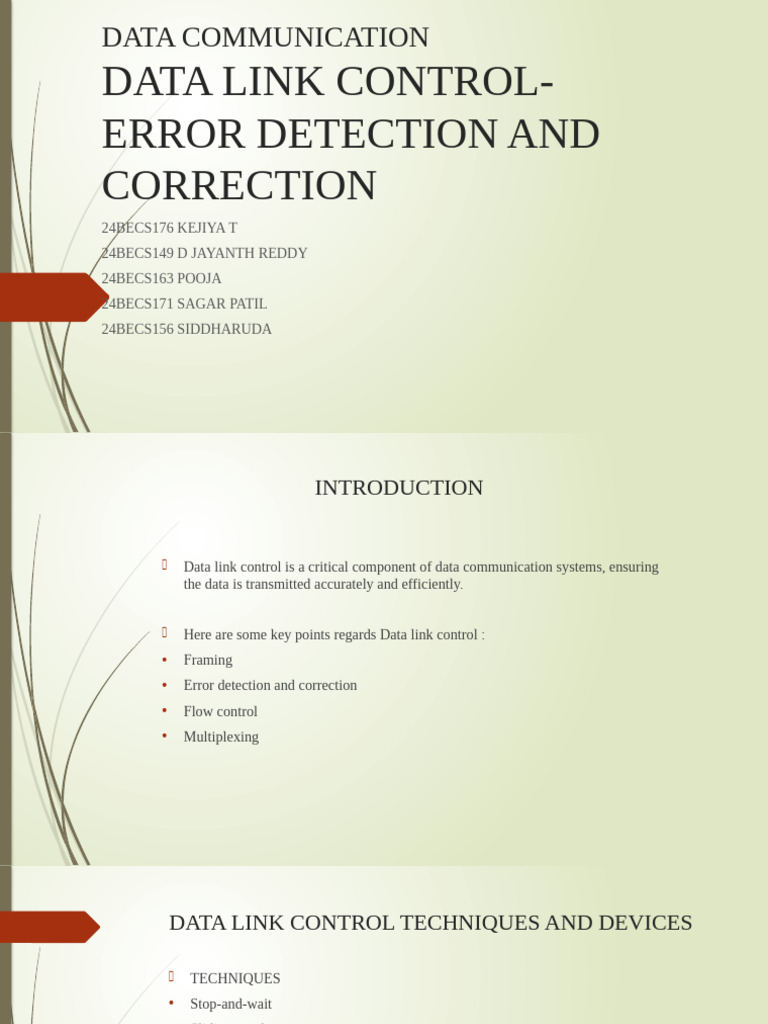 Error Control in Data Communication | PDF | Error Detection And ...