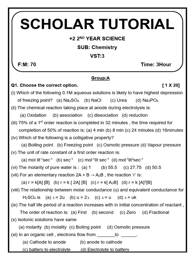 chemistry vst 4 | PDF | Scientific Phenomena | Chemistry
