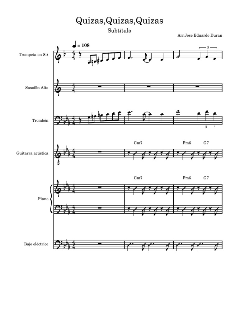 Quizas, Quizas, Quizas-Partitura y Partes | PDF