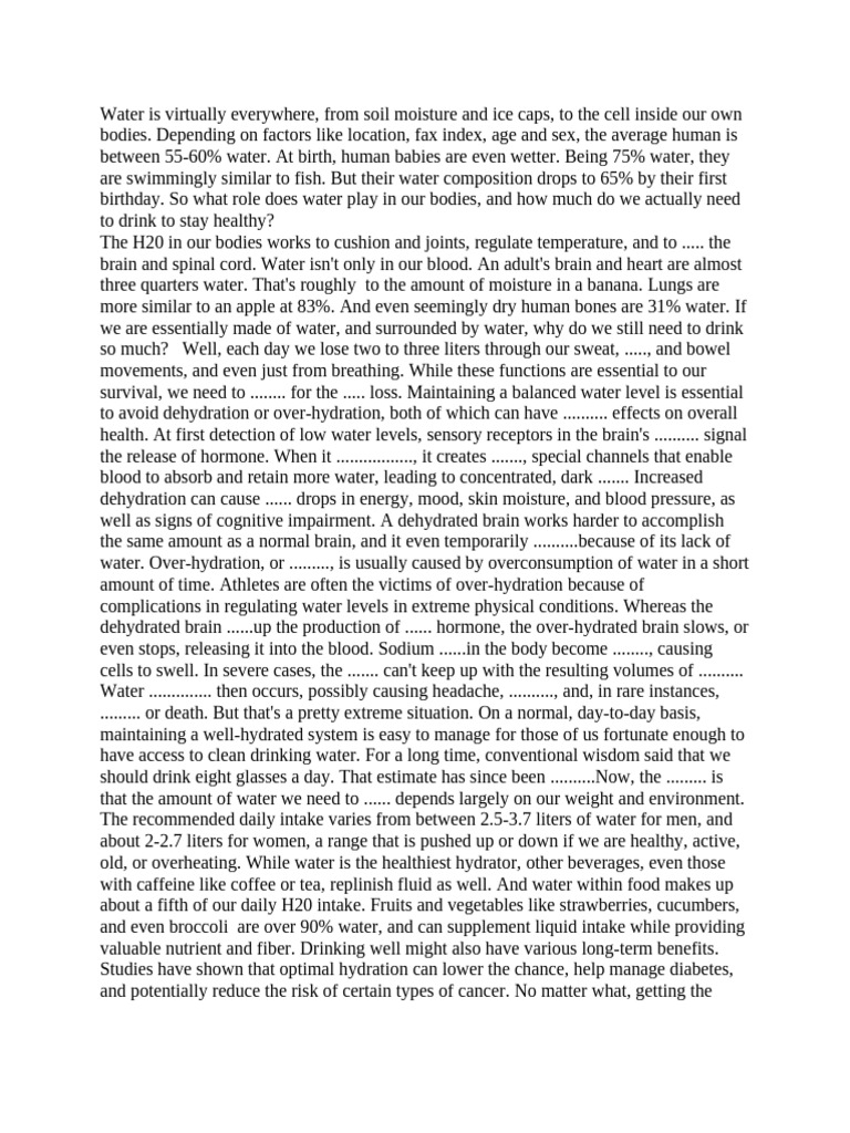 Water Is Virtually Everywhere | PDF | Water | Drinking