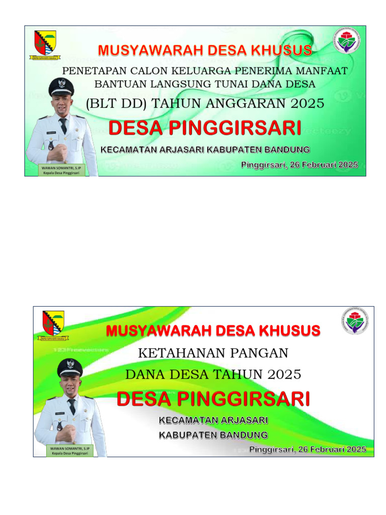 Spanduk Musdesus BLT Dan Pangan 2025 | PDF