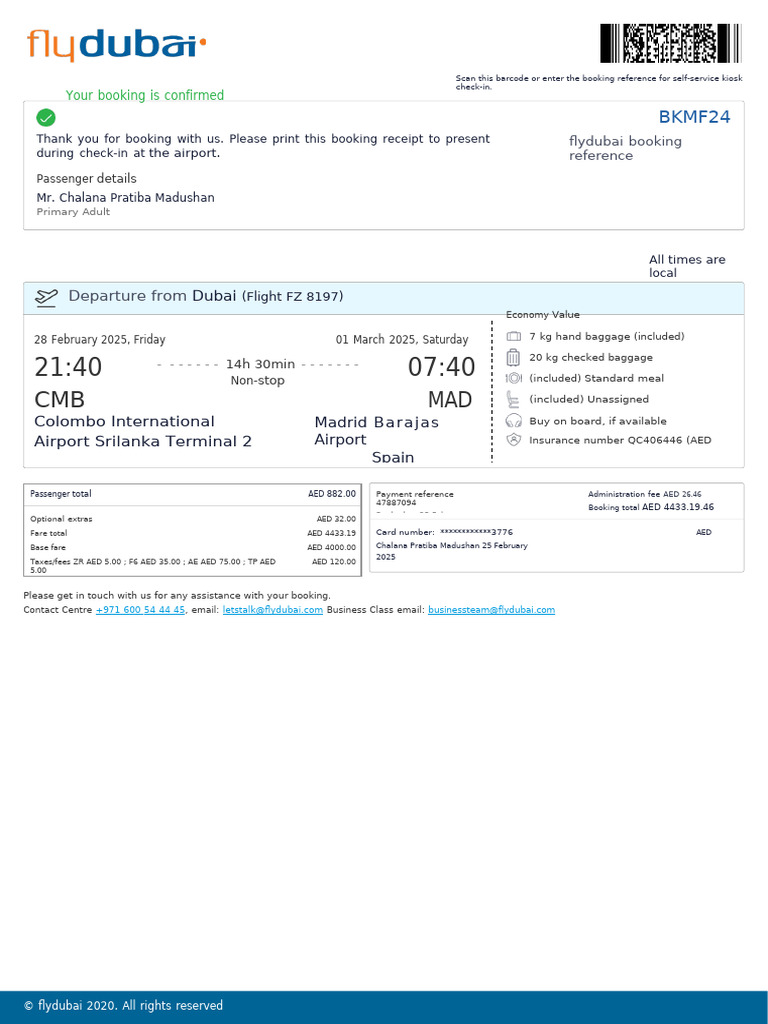 Toaz - Info Flydubai Ticket PR | PDF | Aviation