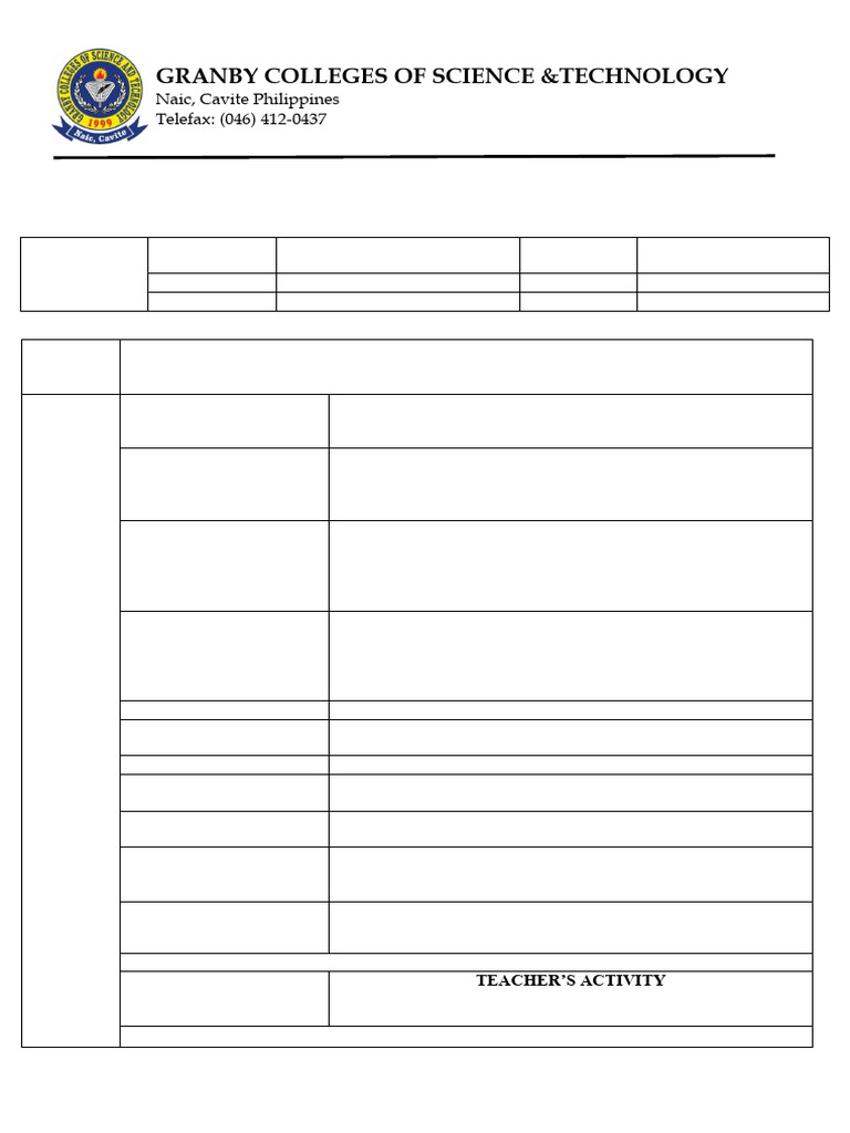 G8 Science L3.3 Lesson Plan | PDF | Color | Cyan