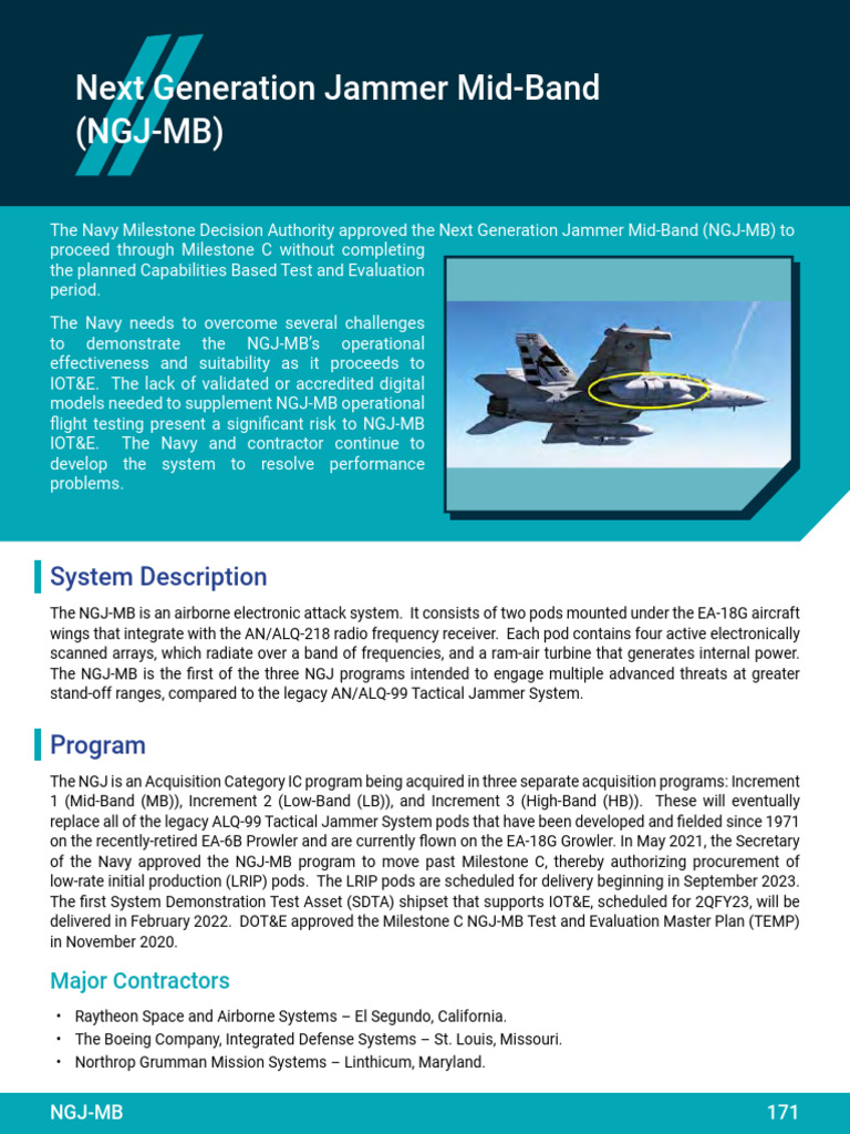 Next Generation Jammer Mid-Band Overview | PDF | Military Technology