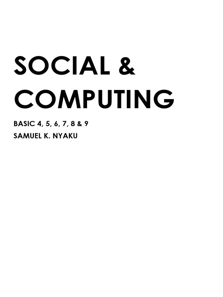 Social & Computing | PDF | Multimedia | Curriculum