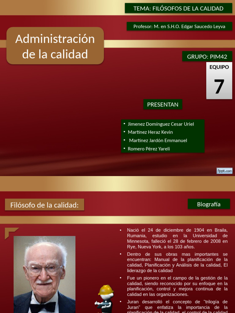 Biografía de Joseph Juran y su calidad | PDF | Calidad (comercial ...