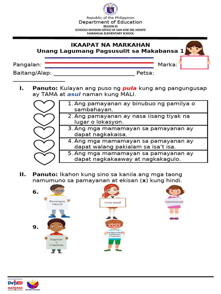 Q4 ST1 Makabansa | PDF