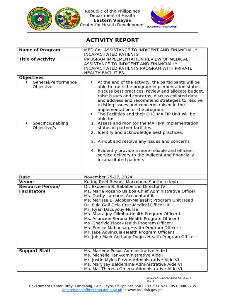 MAIFIP Program Implementation Review | PDF | Health Care | Social Programs