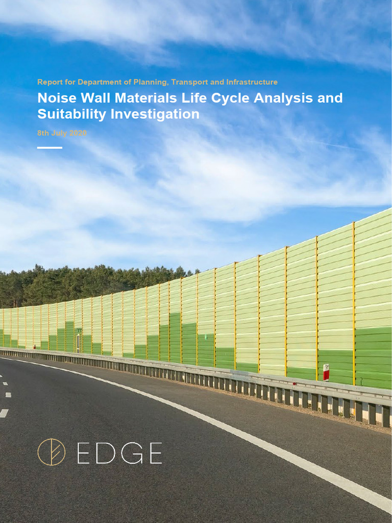 Noise Wall Materials Life Cycle Analysis | PDF | Life Cycle Assessment ...
