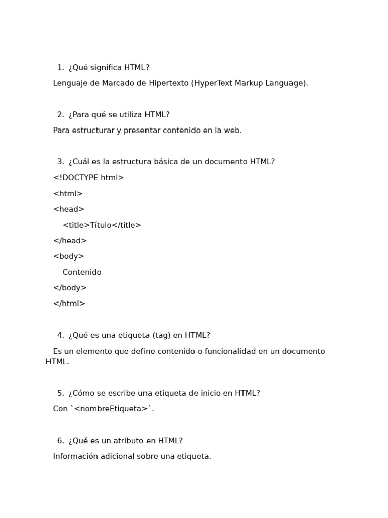 Introducción en HTML | PDF