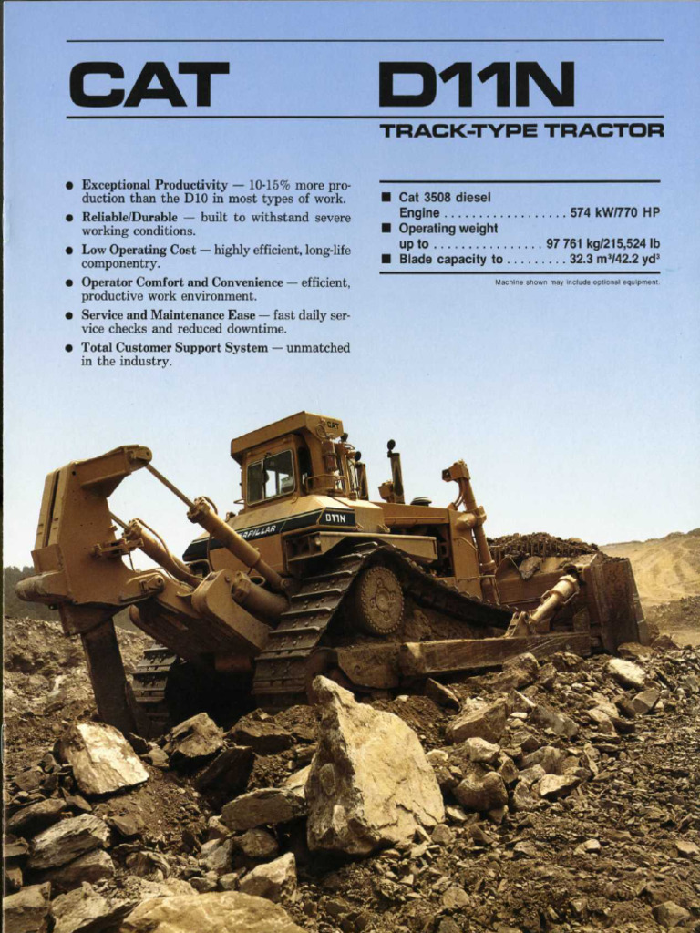 Cat D11N Dozer Specs | PDF | Horsepower | Tractor