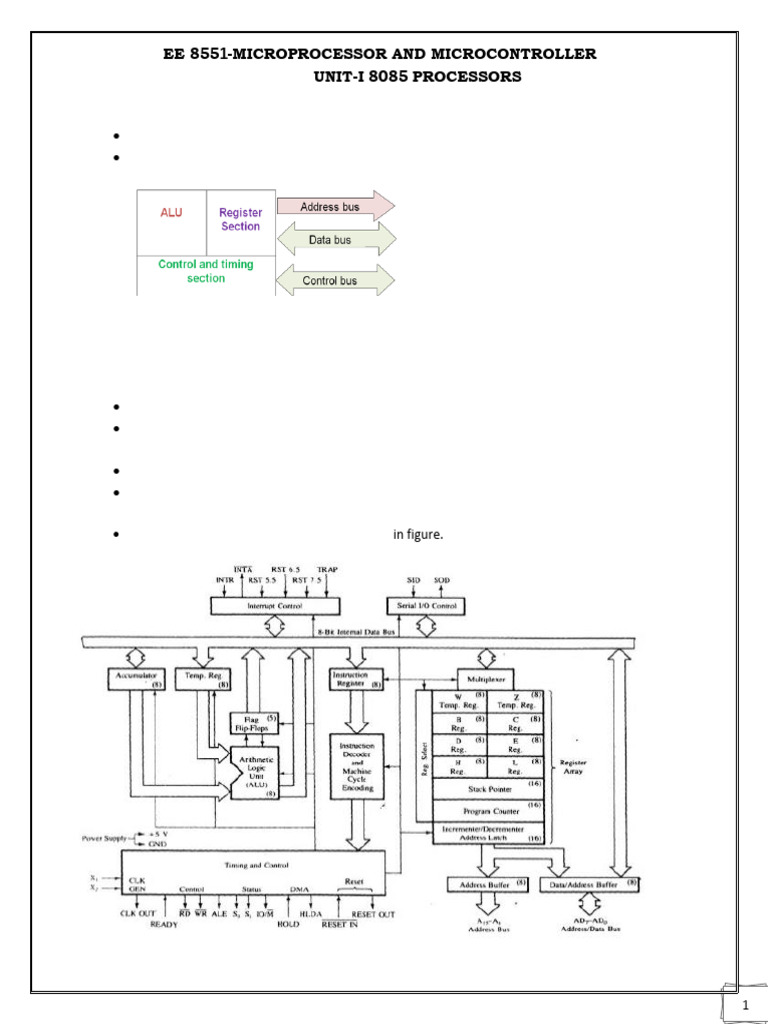 EE3404 - Microprocessor and Microcontroller | PDF | Input/Output | Central Processing Unit