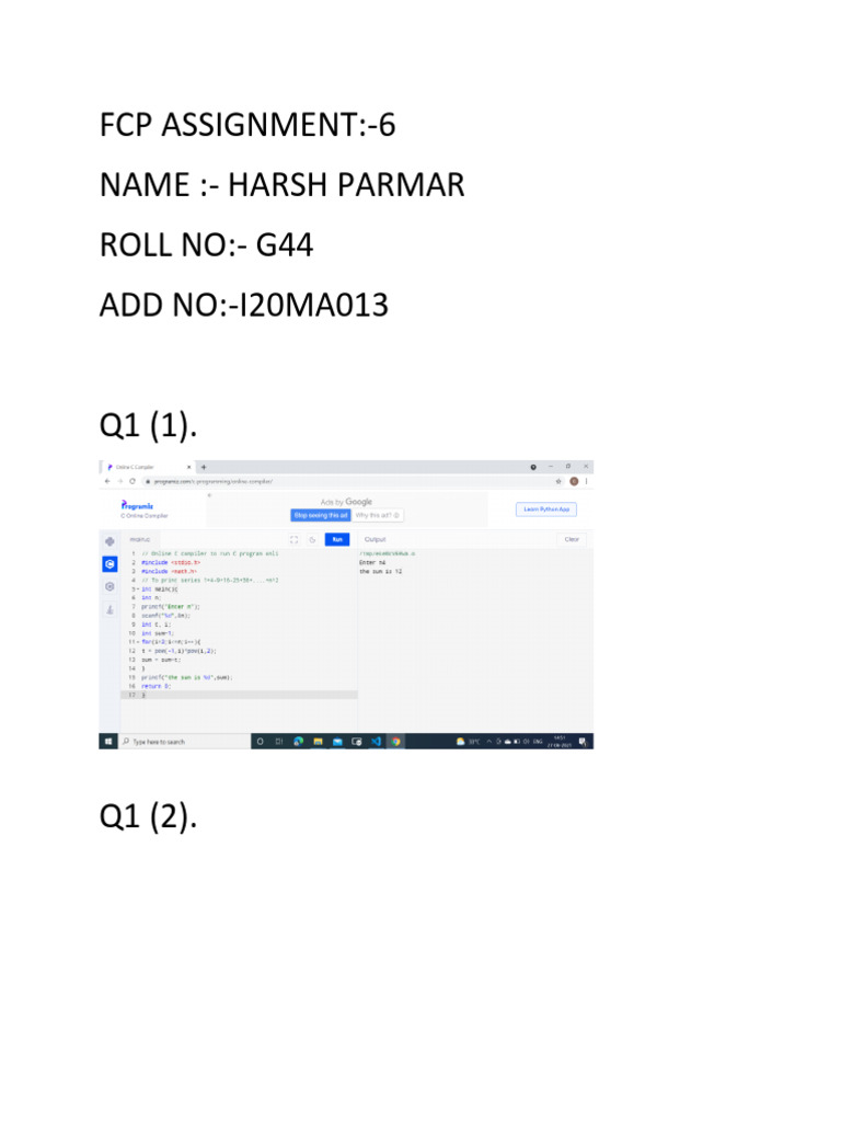 FCP Assignment 6 | PDF