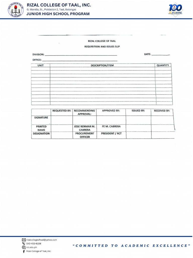 Requisition Form Science Laboratory | PDF