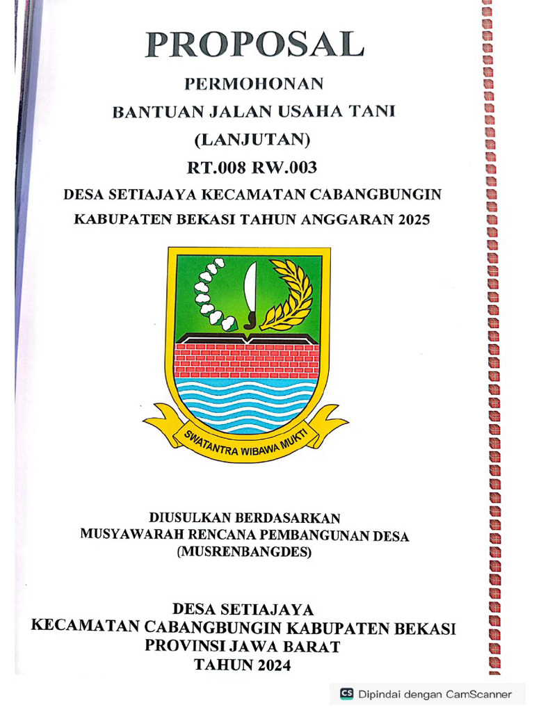 Proposal Jalan Usaha Tani Lanjutan Rt008002 - 11zon | PDF