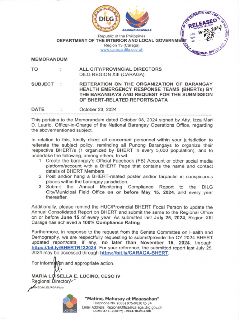 Reiteration On The Organization of BHERTs | PDF