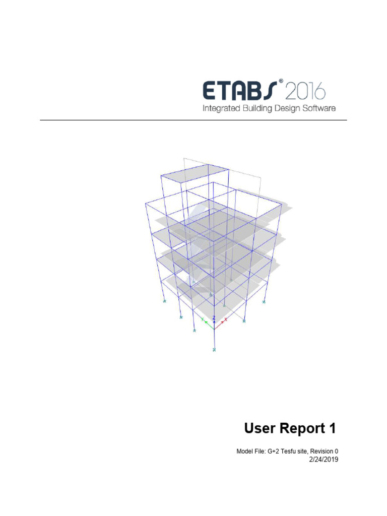 Nigatu User Report Etabs | PDF | Materials | Building Materials