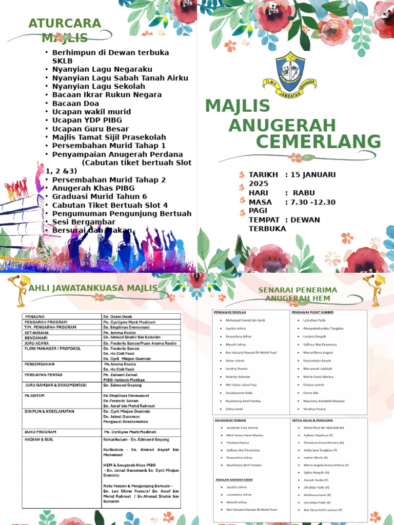 TEMPLATE BUKU PROGRAM TEMA FLORAL[ CIKGUGRAFIKDOTCOM] | PDF