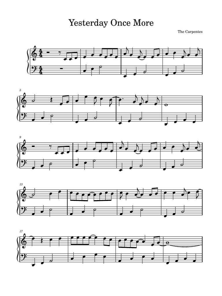 The Carpenters' "Yesterday Once More" | PDF