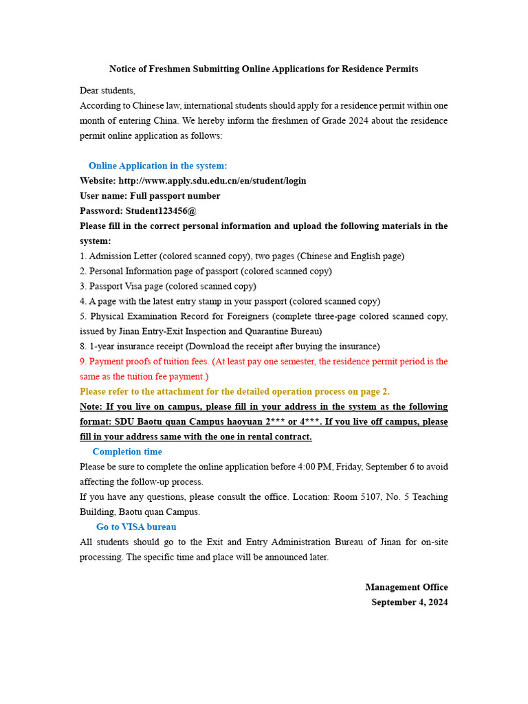 Online Residence Permit Application Guide | PDF | Travel Visa | Passport