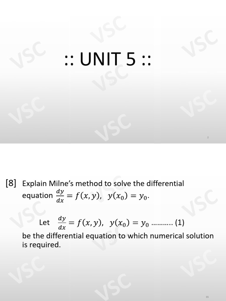 Milne's Method | PDF