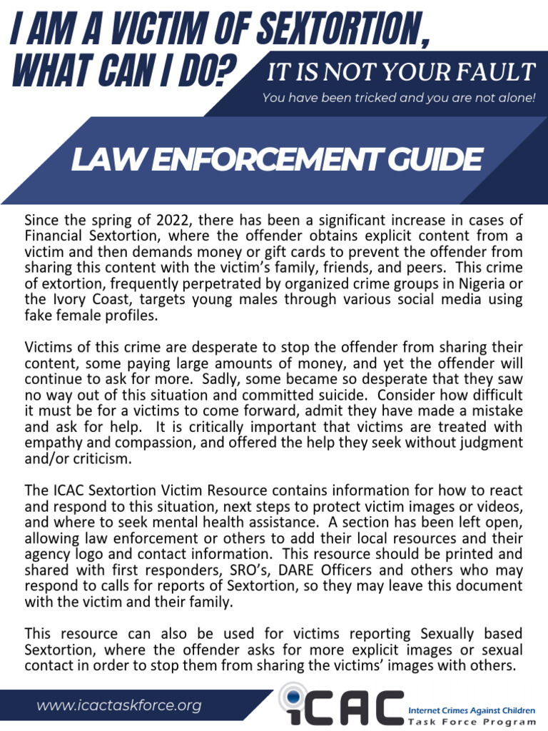 Sextortion Victim Support Guide | PDF
