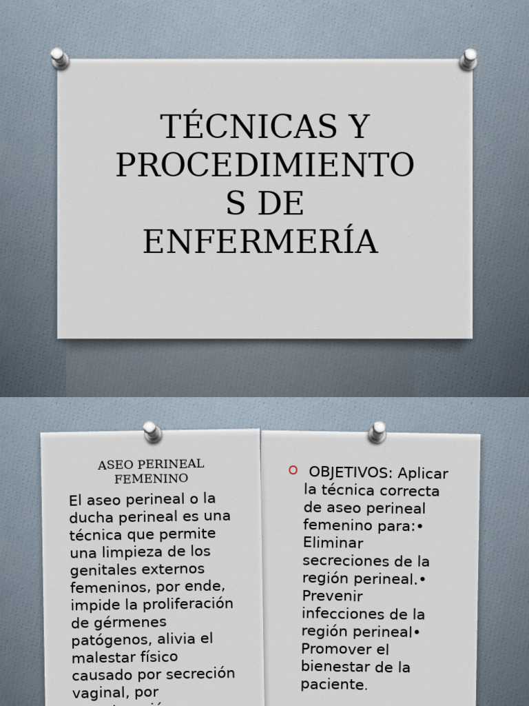 Aseo Perineal Femenino: Procedimiento y Técnicas | PDF | Higiene ...