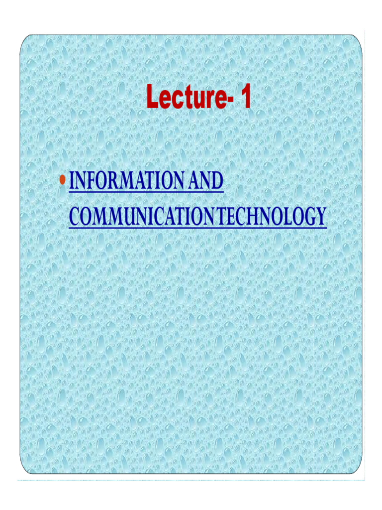 Information and Communication Technology Unit 8_split (1) | PDF ...