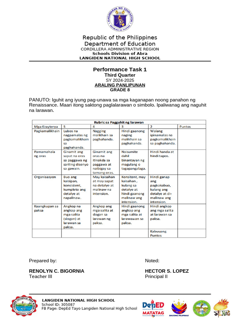 Written Task & Performance Task | PDF