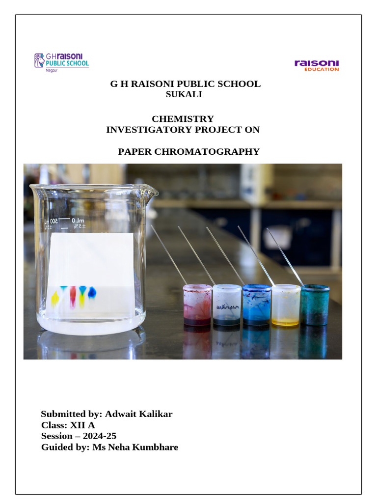 Paper Chromatography Investigatory Project | PDF | Chromatography ...