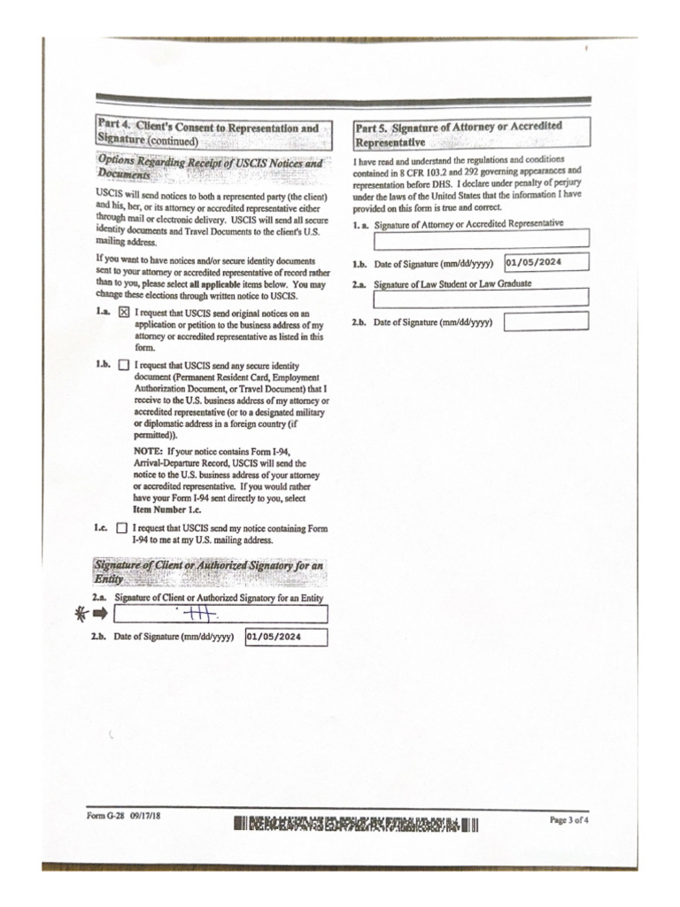 Part 4, Client's Consent to Representation And | PDF