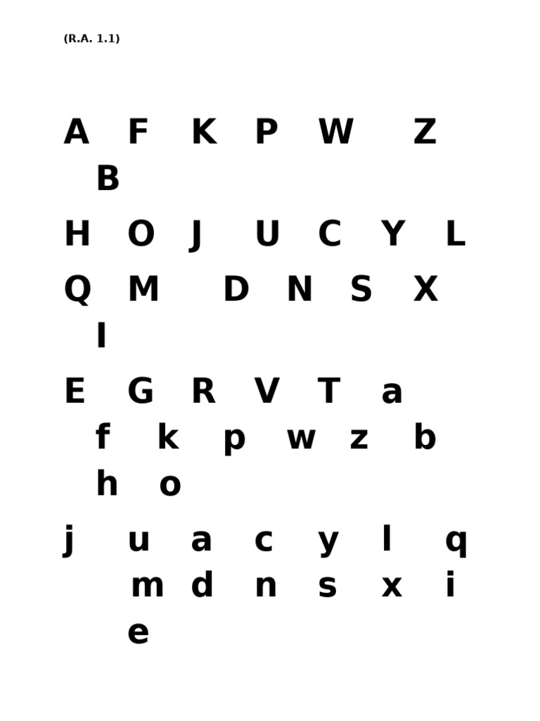 Evaluación de Identificación de Letras | PDF