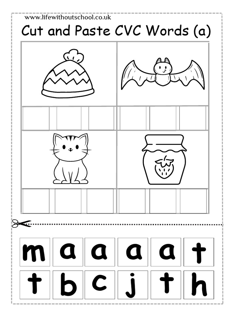 Cut-and-Paste-CVC-Words-a | PDF