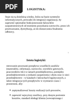 Logistyka Prezentacja | PDF